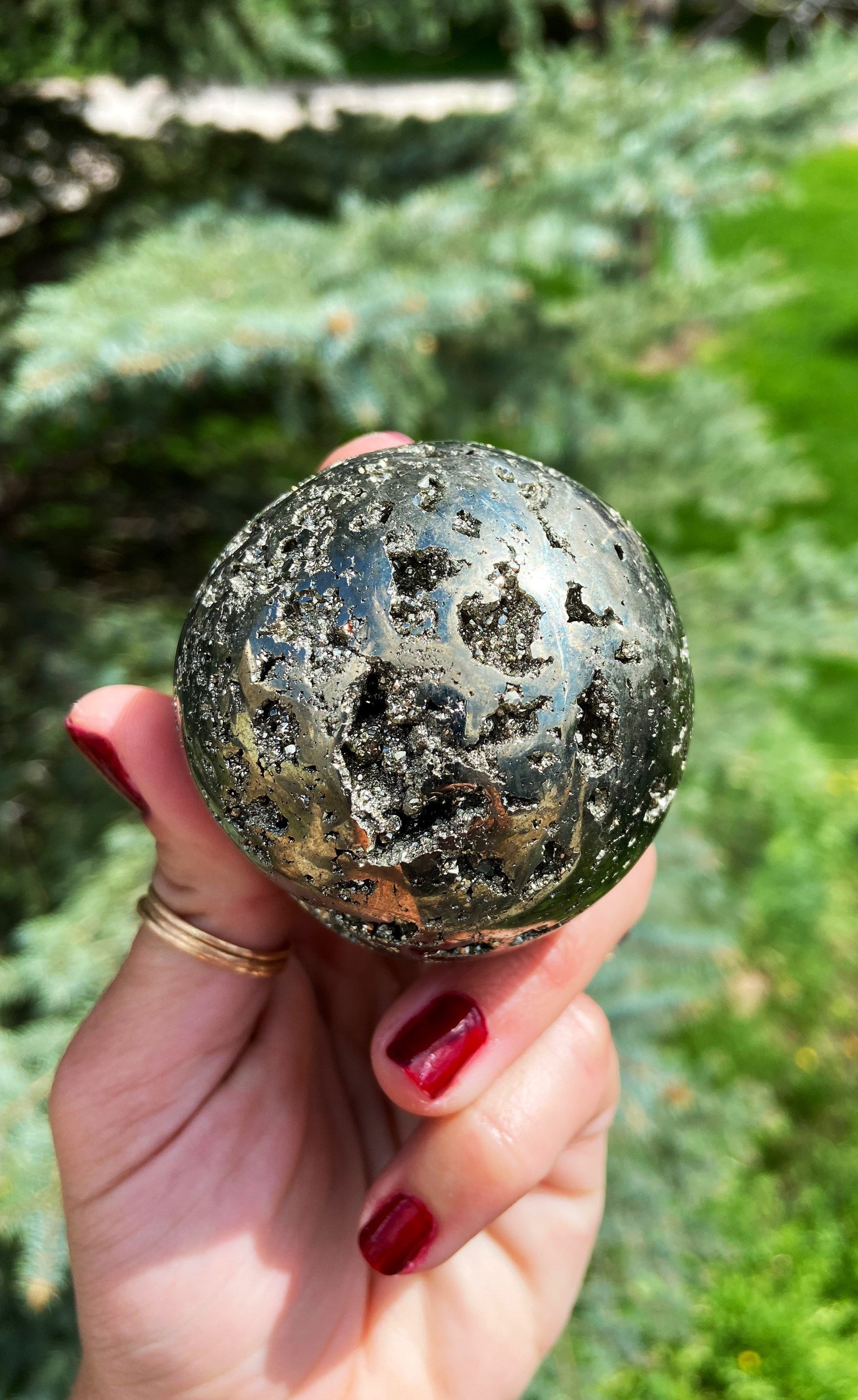 Pyrite Sphere W/ Stand for Manifesting Wealth & Abundance - Etsy