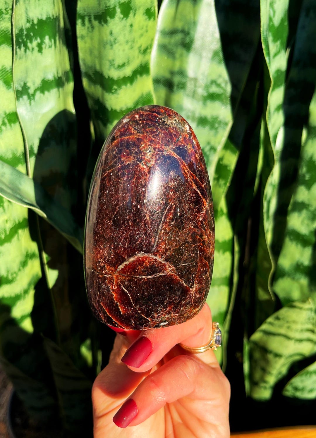 Red Garnet Crystal Free Form - Root Chakra Crystal for Vitality and ...