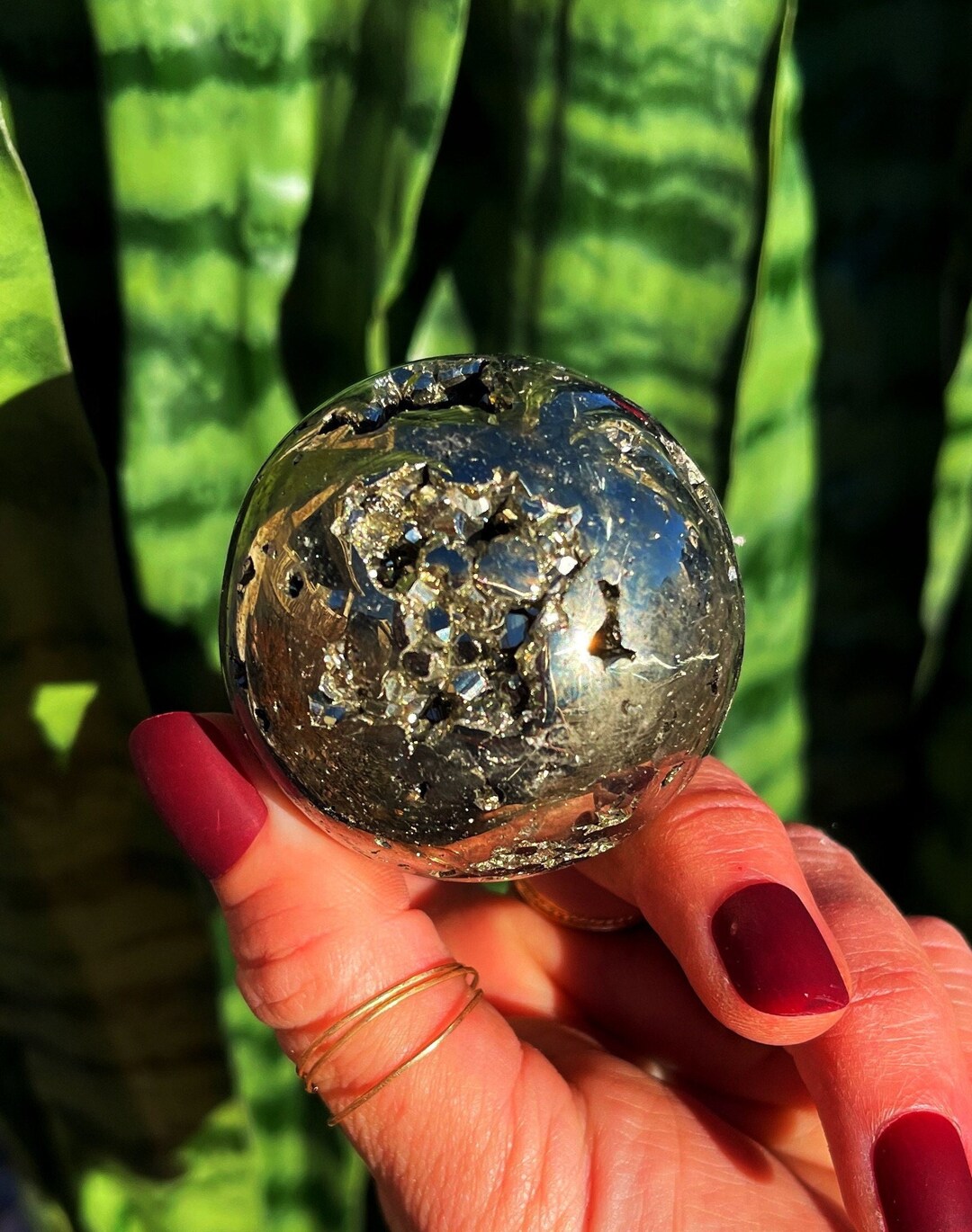 Pyrite Sphere W/ Stand for Manifesting Wealth & Abundance Pyrite ...