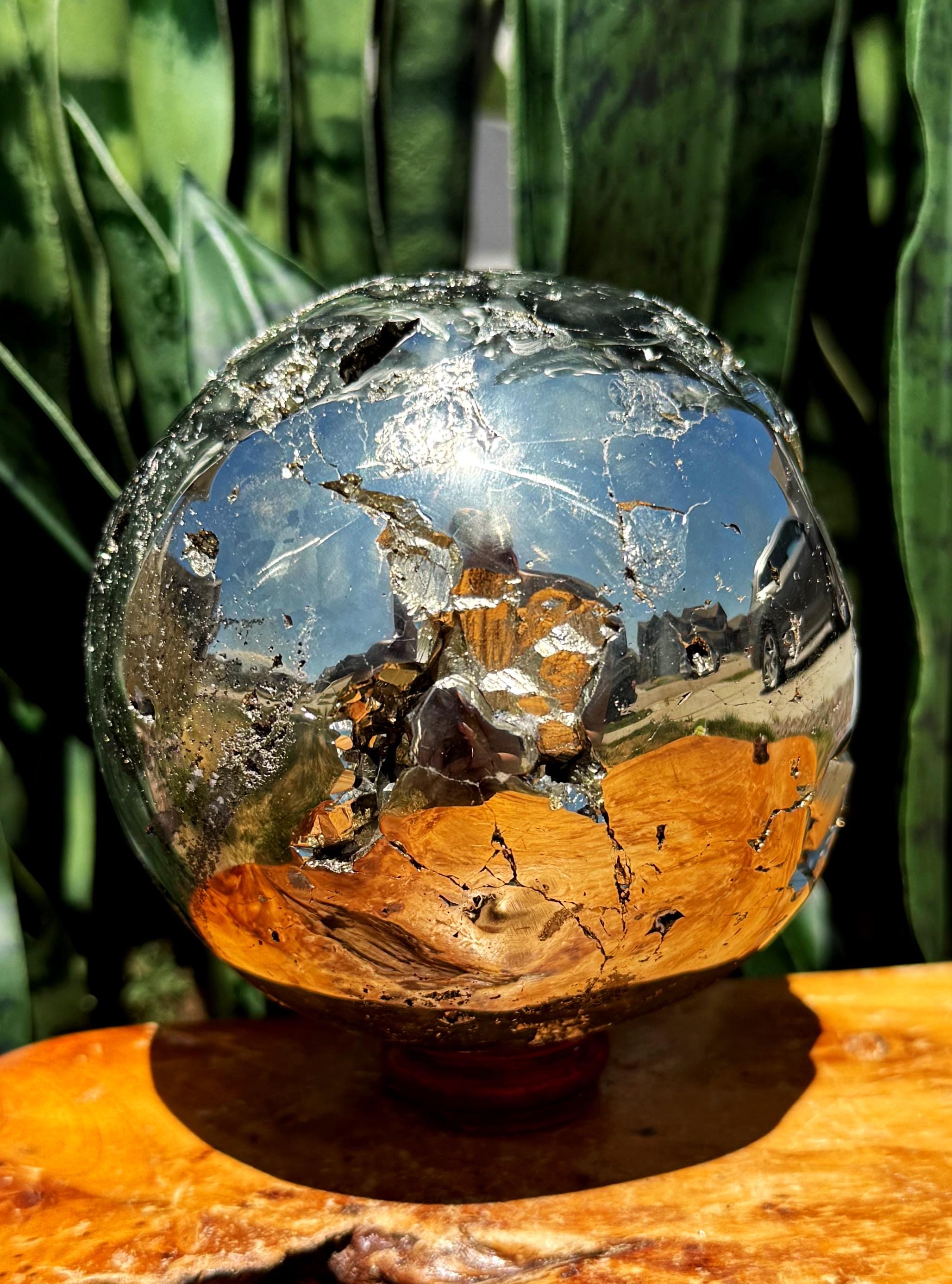 Large Pyrite Sphere W/ Stand for Manifesting Wealth & Abundance - Solar ...