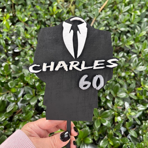 Gentleman Cake Topper - Etsy