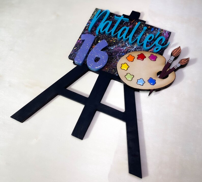 Art Cake Topper Art Party Cake Topper Cake Topper Art - Etsy