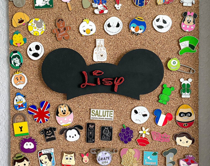 Disney Pin Collector Board Disney Pins Cork Board Cork Pin Collecting ...