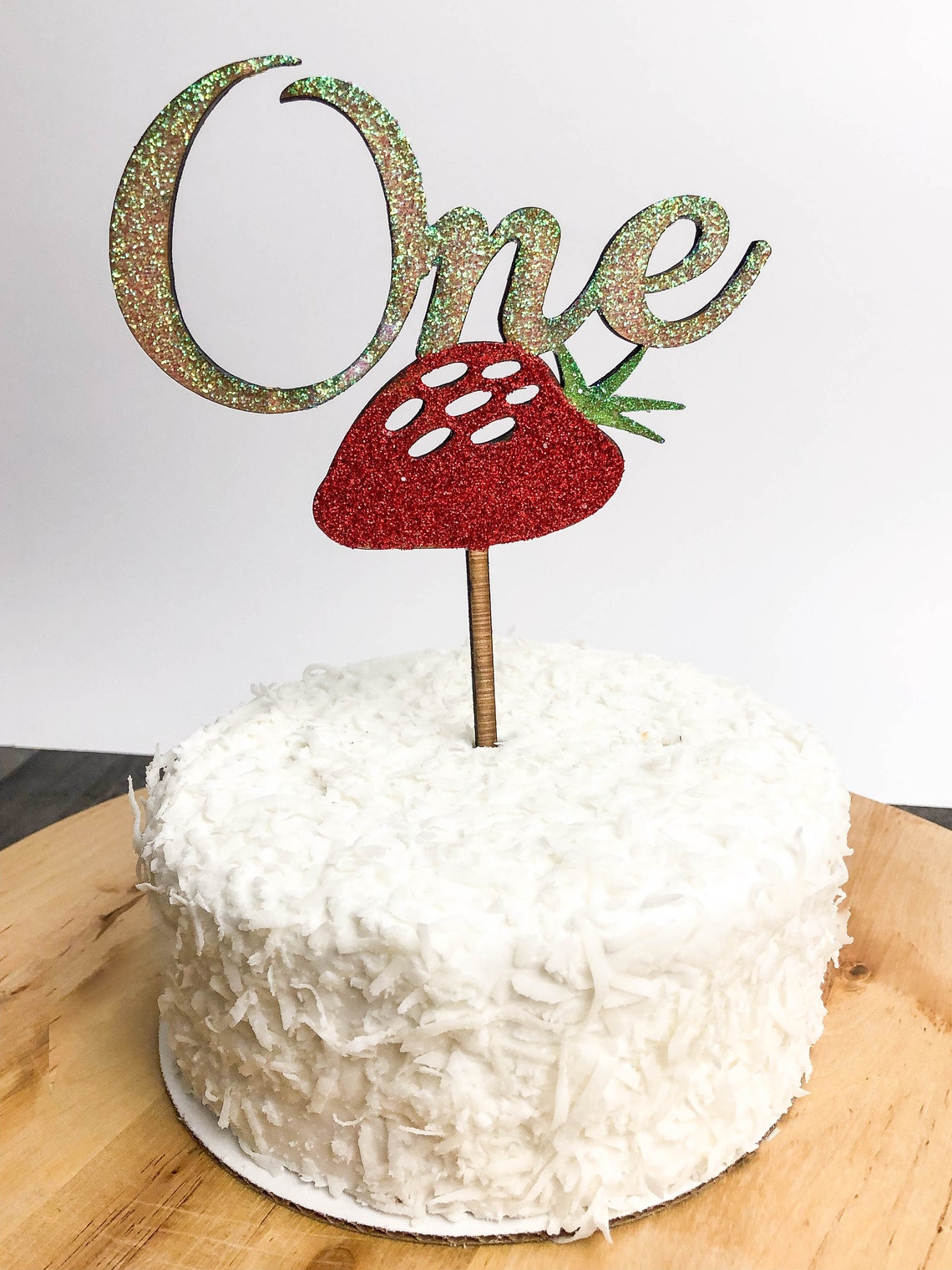 One Birthday Cake Topper One Strawberry Birthday Cake Topper | Etsy