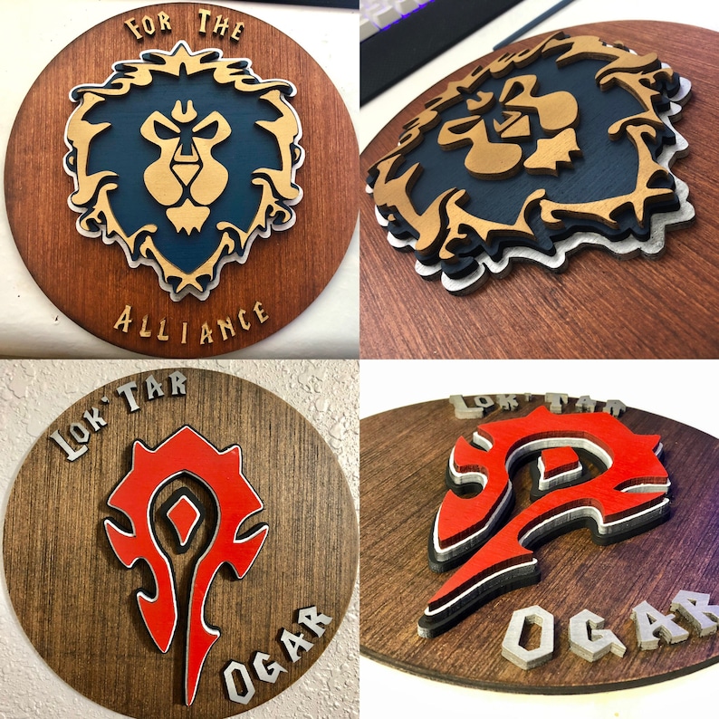 World of Warcraft Horde Sign Alliance Sign World of - Etsy