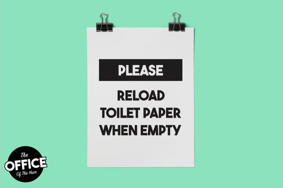 Please Reload Toilet Paper Washroom Toilet Sign Printable | Etsy