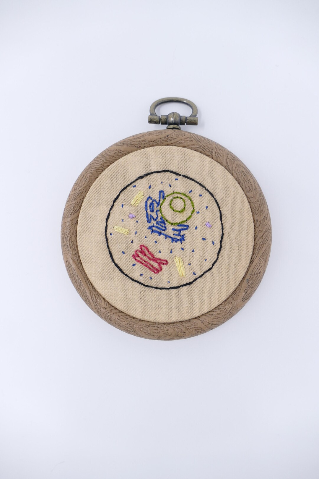 Animal Cell Embroidered Hoop Art Ornament - Etsy