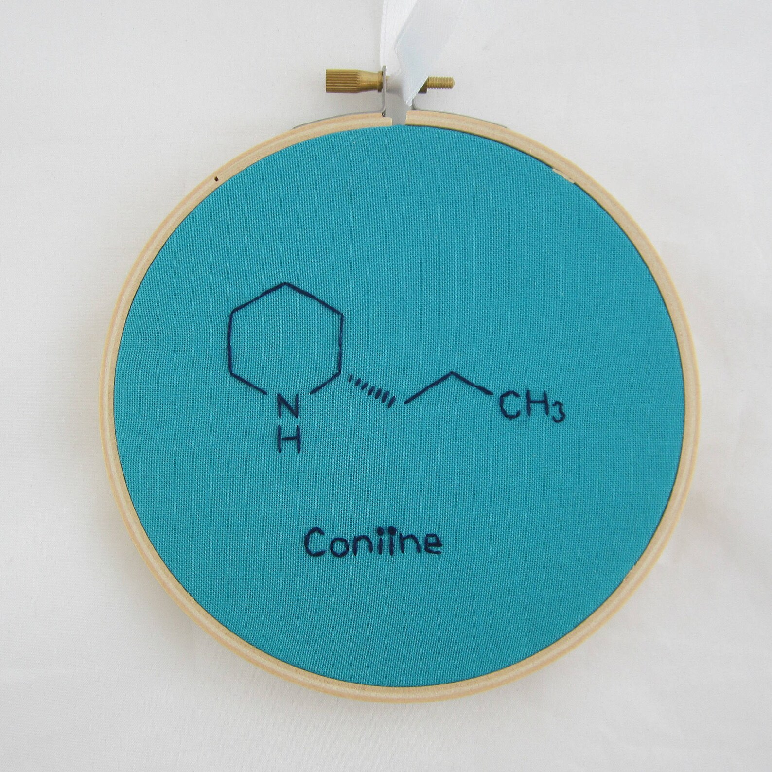 Molécula de coniína Hemlock arte de aro bordado | Etsy