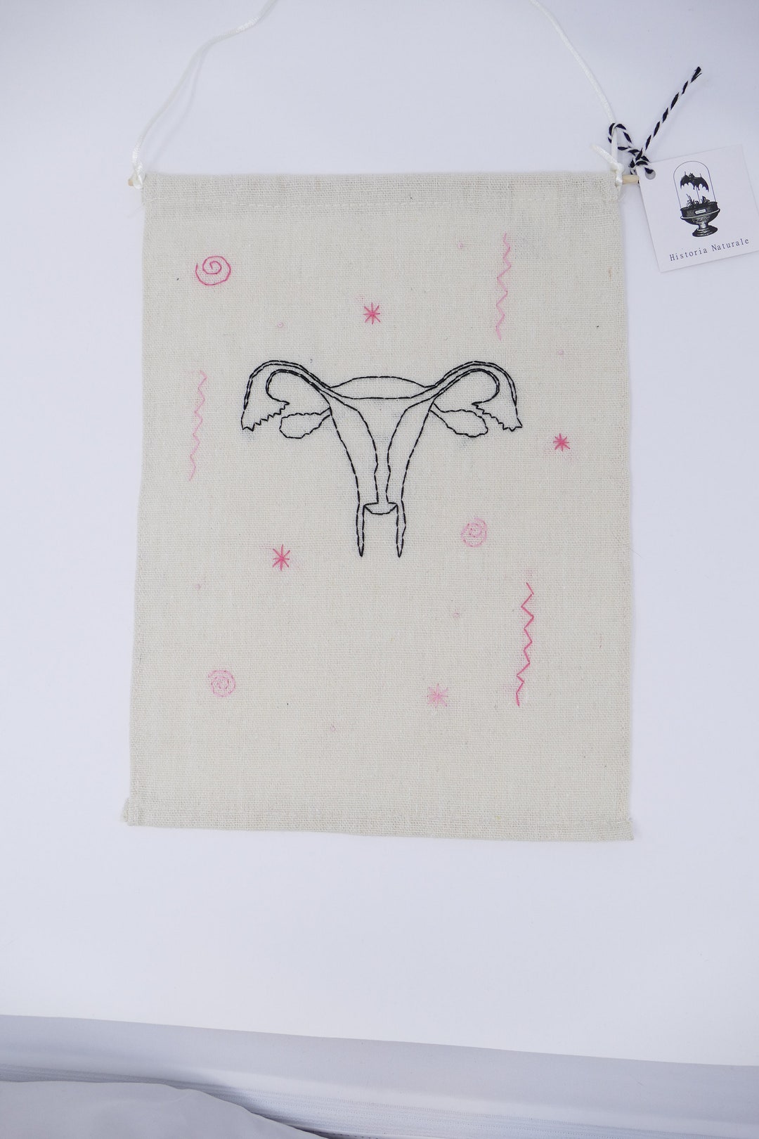 Embroidered Uterus Ovaries Banner Wall Hanging - Etsy