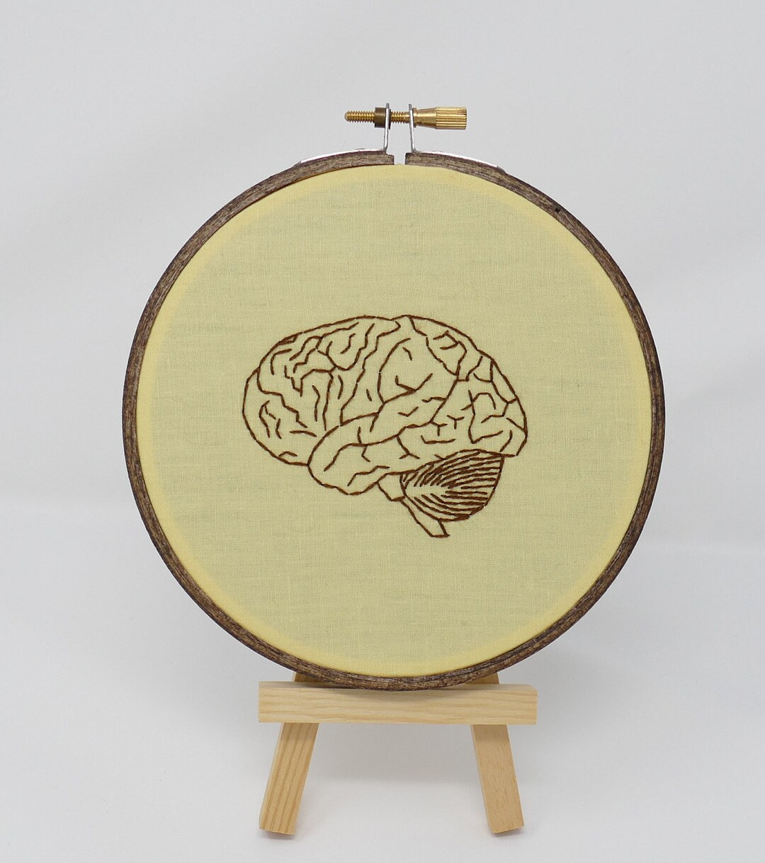 Human Brain Embroidered Hoop Art - Etsy