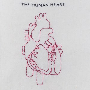 Embroidered Anatomical Human Heart Banner - Etsy