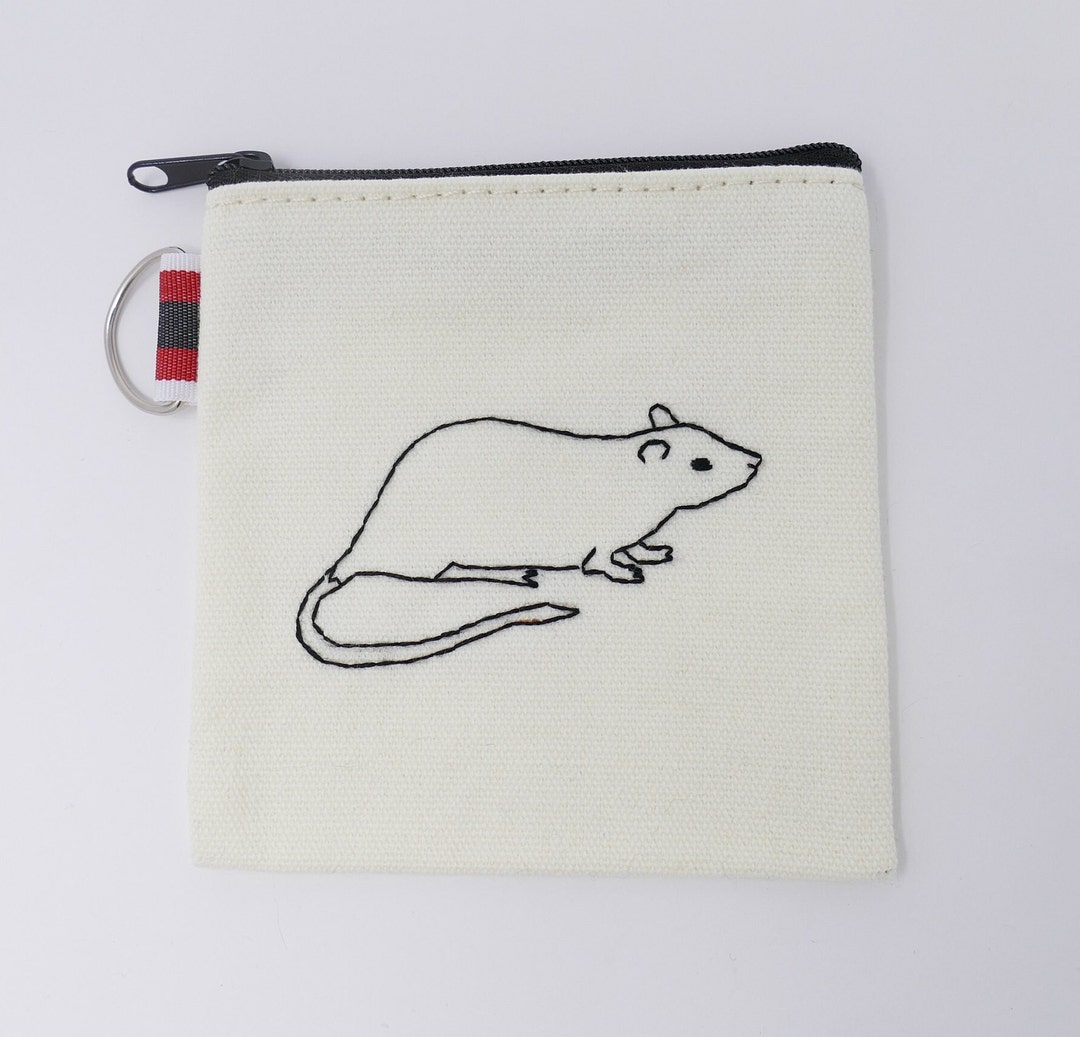 Embroidered Rat Pouch - Etsy