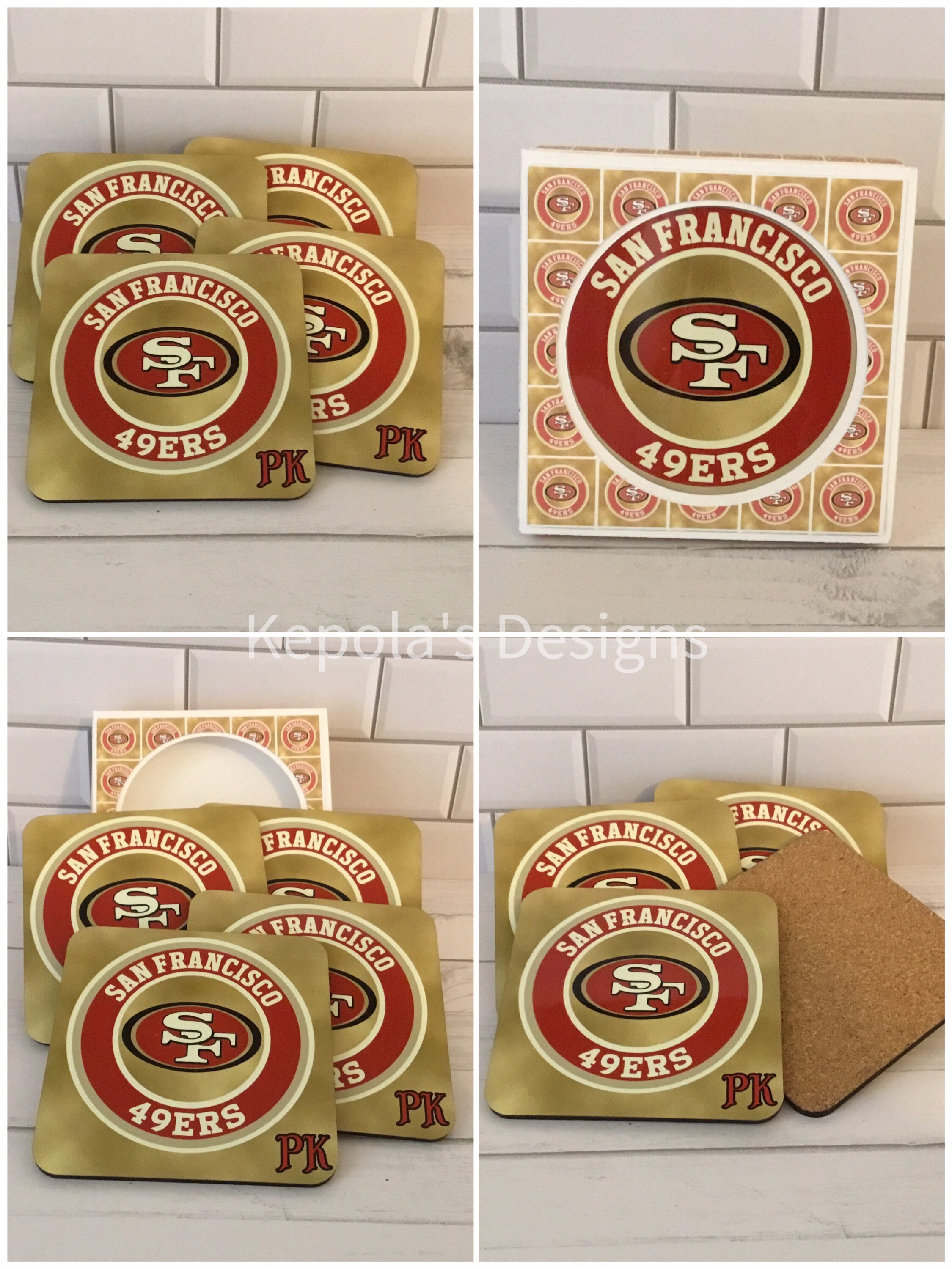 San Francisco 49ers Coaster Football Coaster 49ers Coaster | Etsy