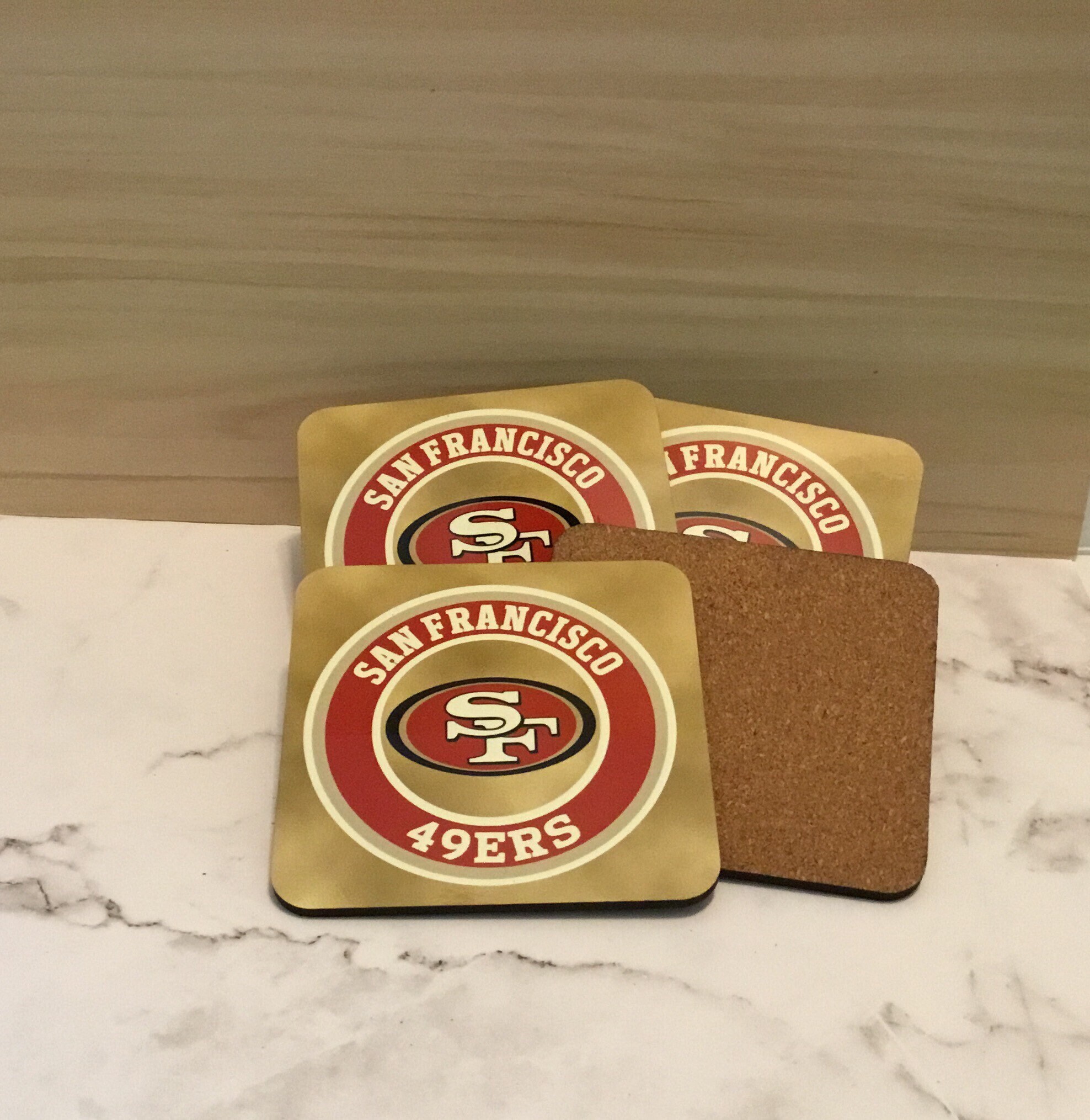 San Francisco 49ers Coaster Football Coaster 49ers Coaster | Etsy
