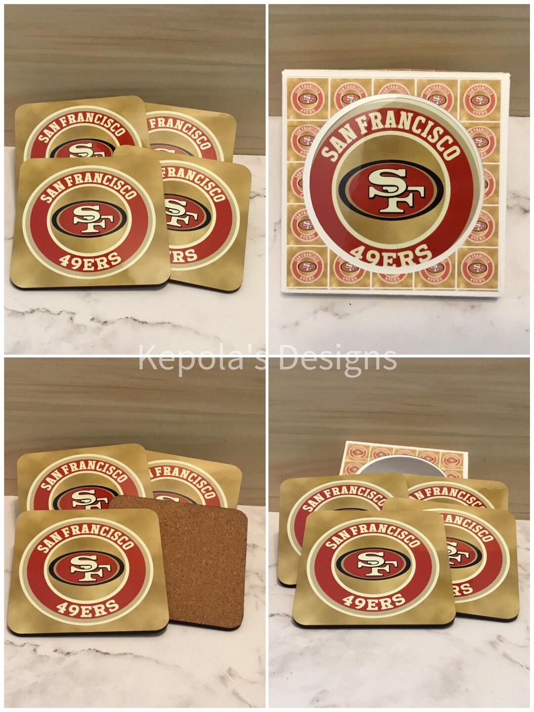 San Francisco 49ers Coaster Football Coaster 49ers Coaster - Etsy