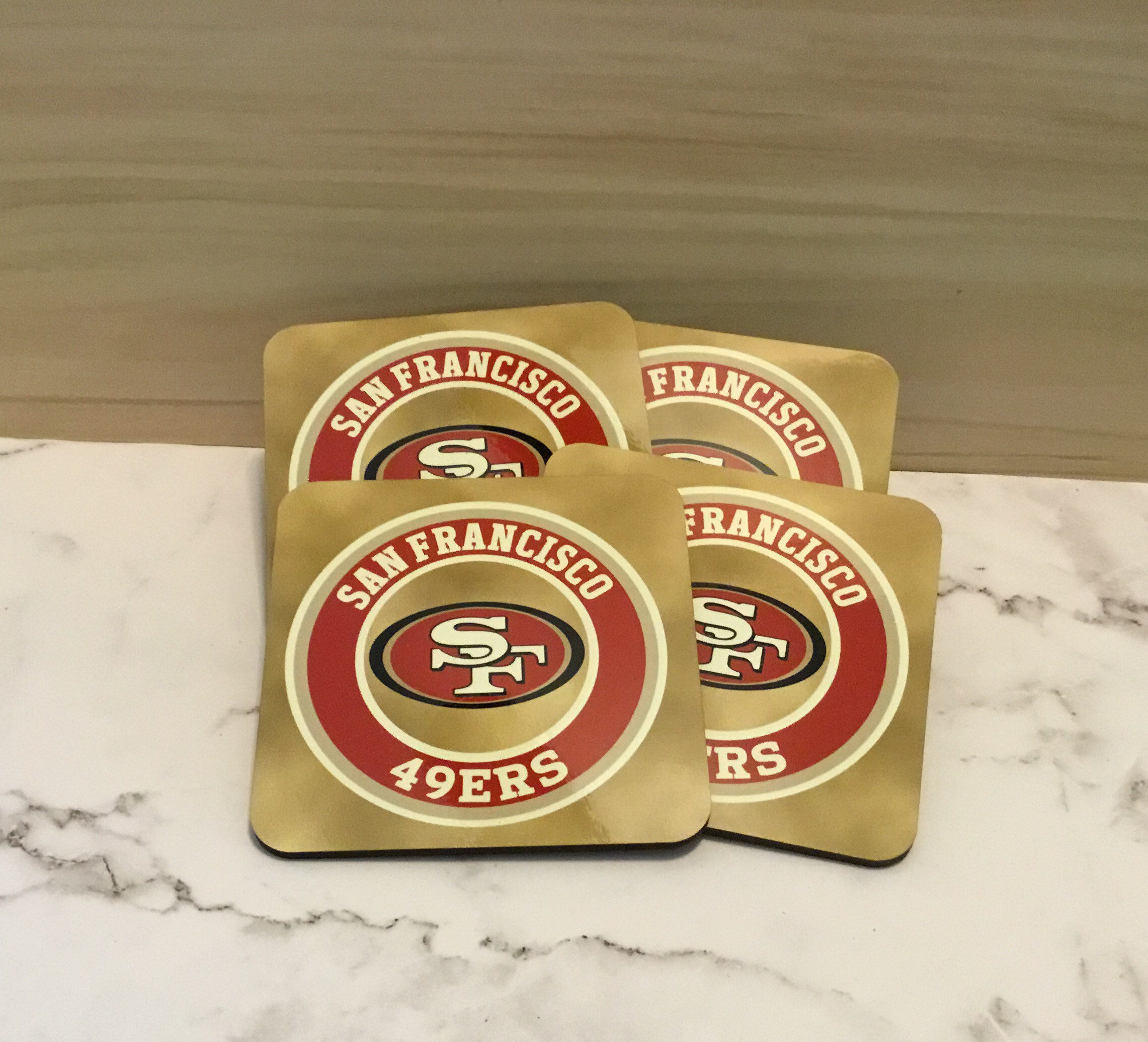 San Francisco 49ers Coaster Football Coaster 49ers Coaster | Etsy
