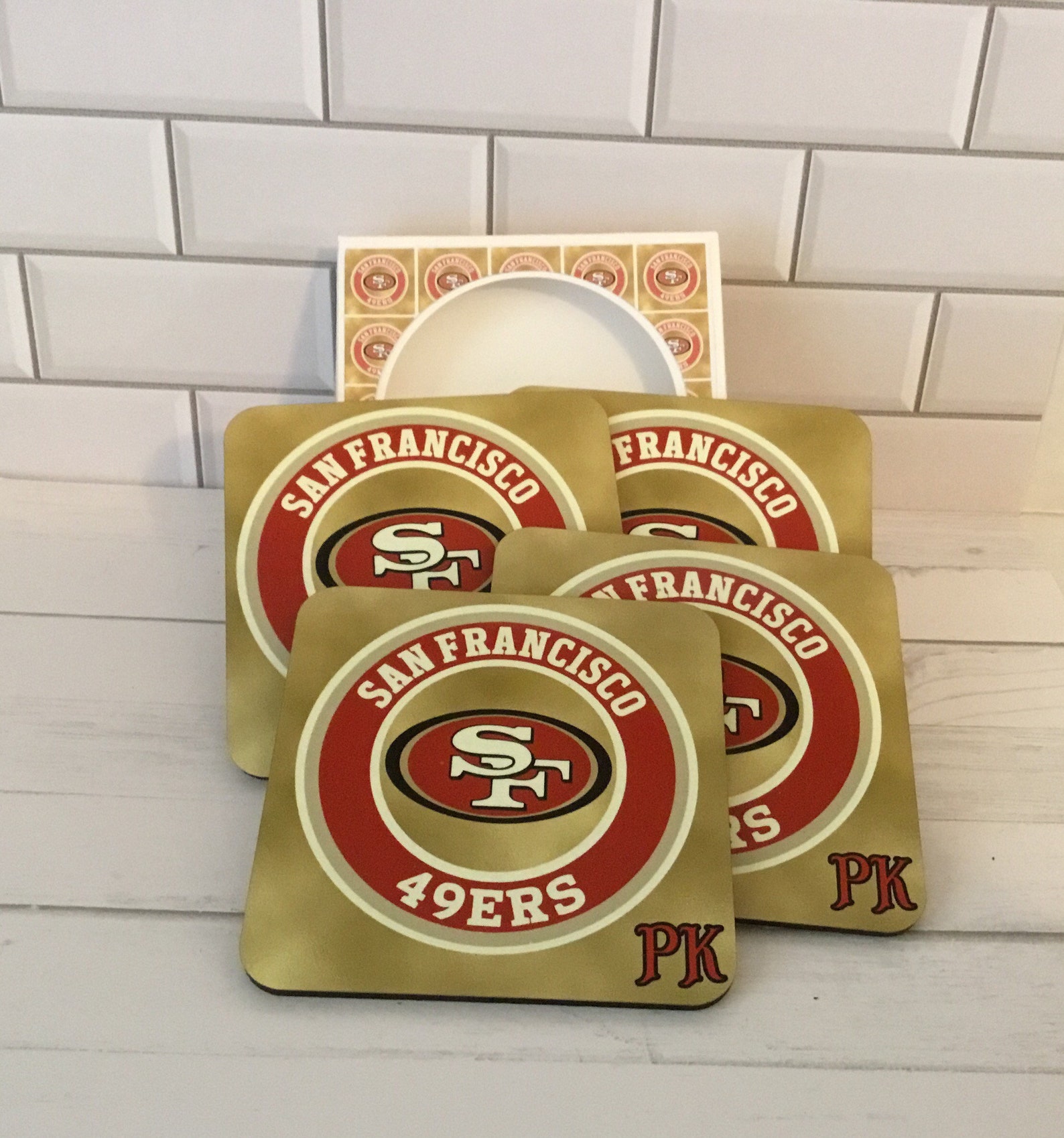 San Francisco 49ers Coaster Football Coaster 49ers Coaster | Etsy