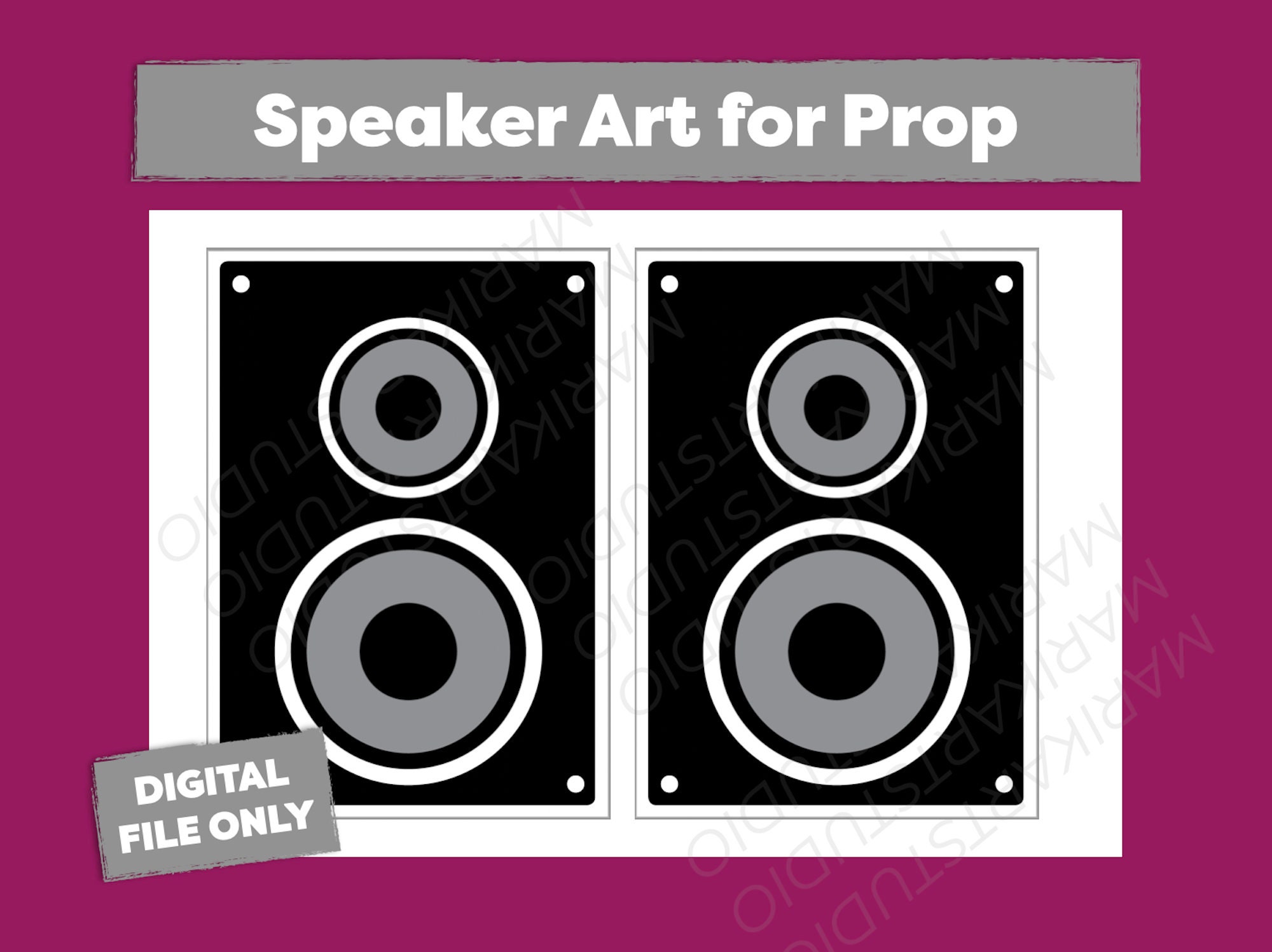 Speaker Minimal Illustration - Etsy