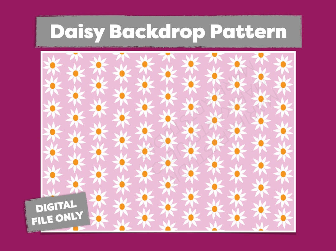 Daisy Themed Backdrop Pattern - Etsy