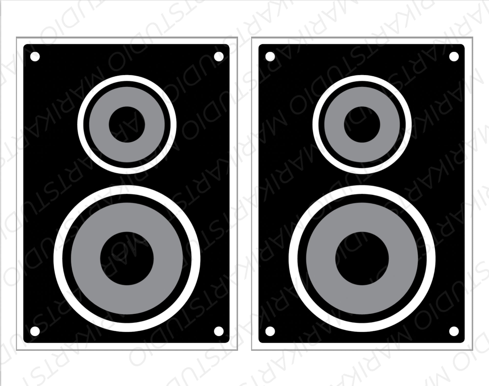 Speaker Minimal Illustration - Etsy