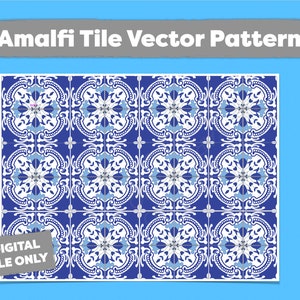 Amalfi Tile Pattern Vector - Etsy