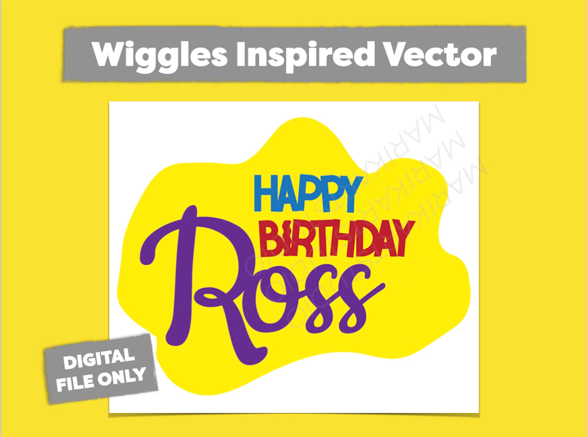 Wiggles Inspired Vector Graphic for Cake Topper or Backdrop - Etsy