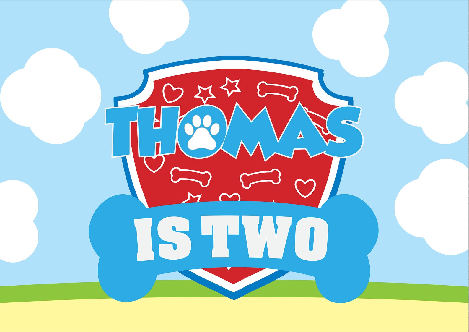 Puppy Themed Kids Birthday Party Poster Digital File - Etsy