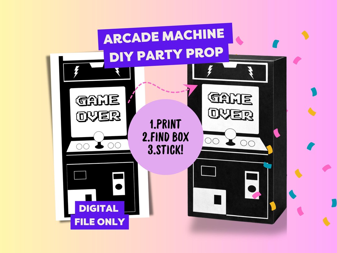 DIY Printable Party Prop – Arcade Machine (digital Download) - Etsy