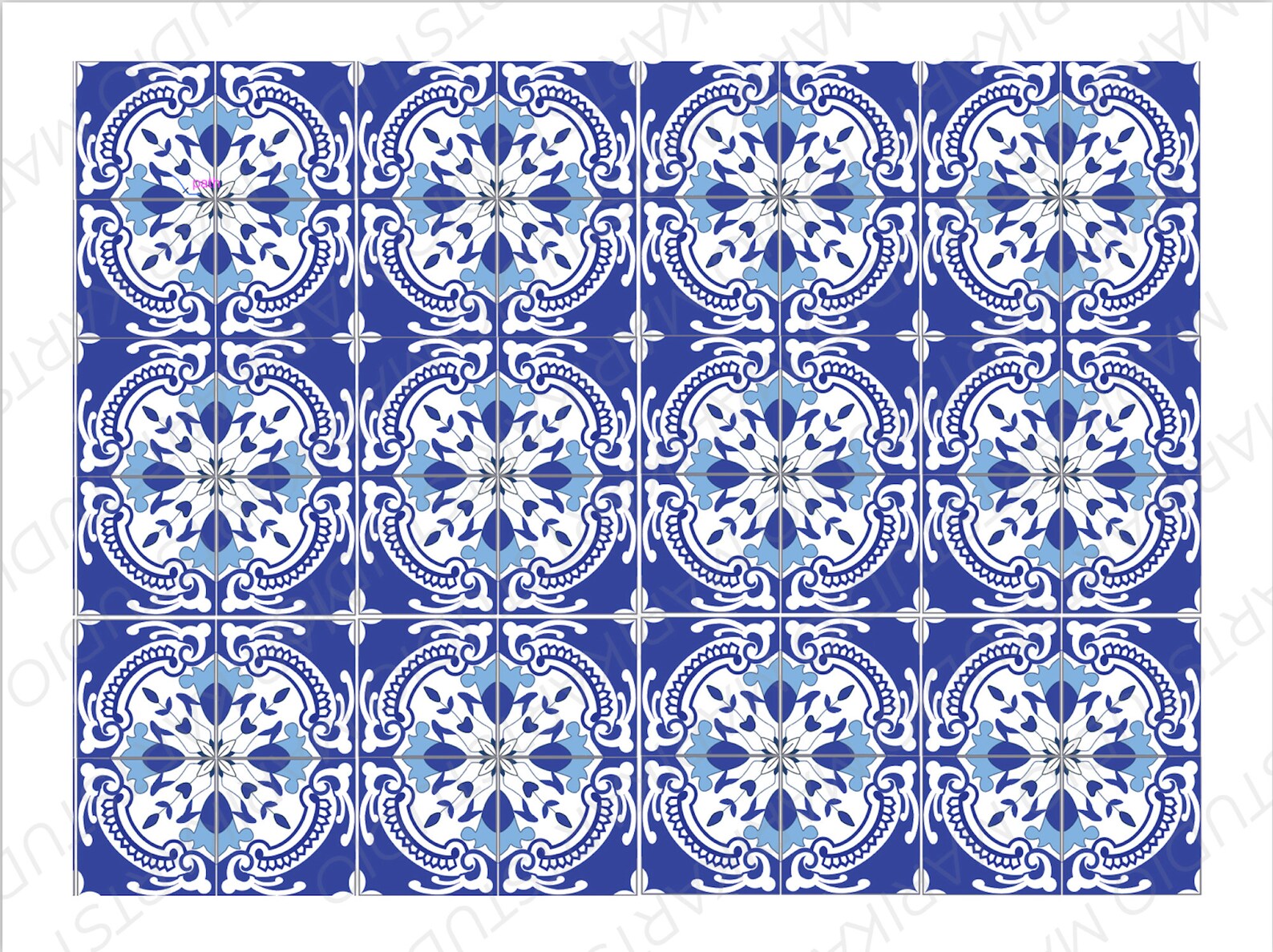 Amalfi Tile Pattern Vector - Etsy