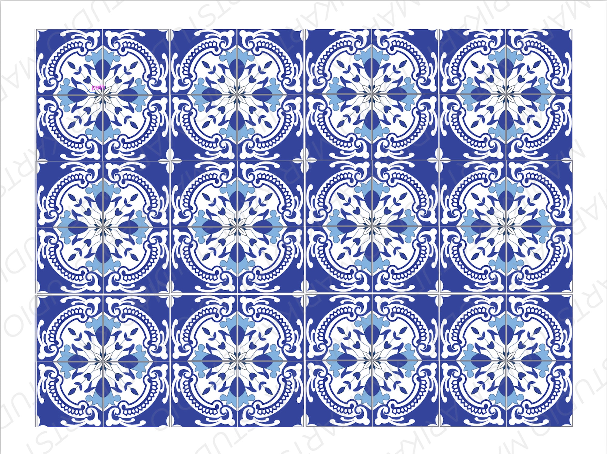 Amalfi Tile Pattern Vector - Etsy