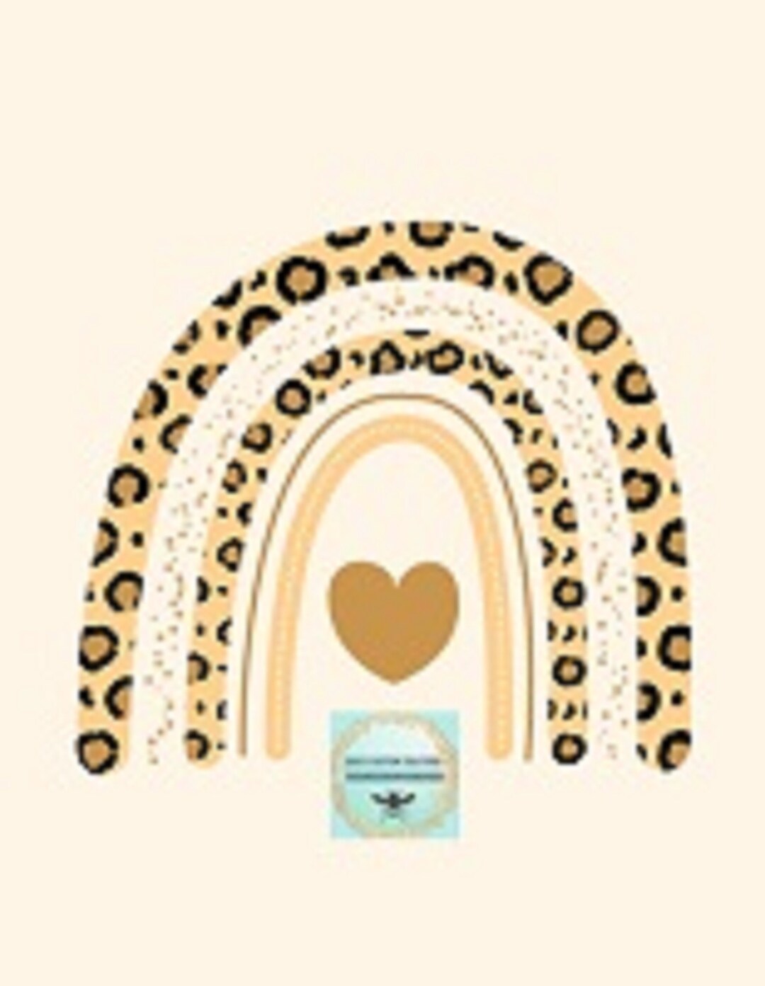 Boho Cheetah Print Rainbow - Etsy