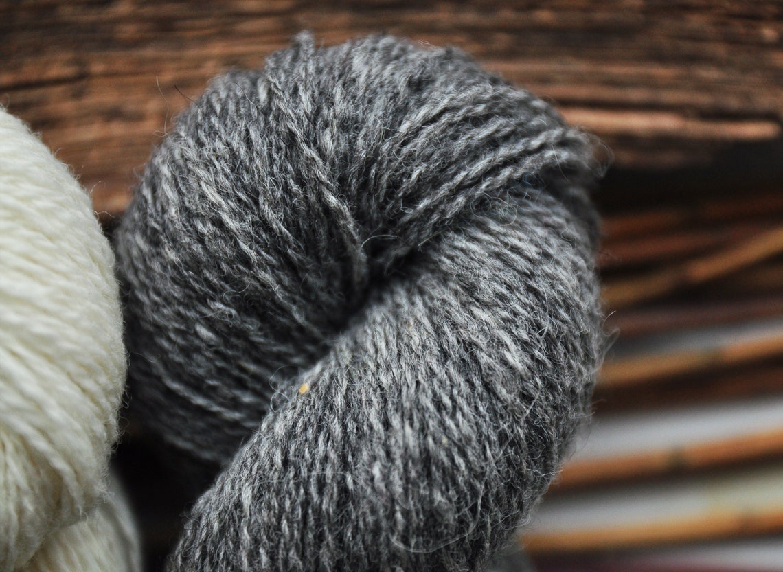 Undyed Dark Grey Knitting Yarn - Etsy
