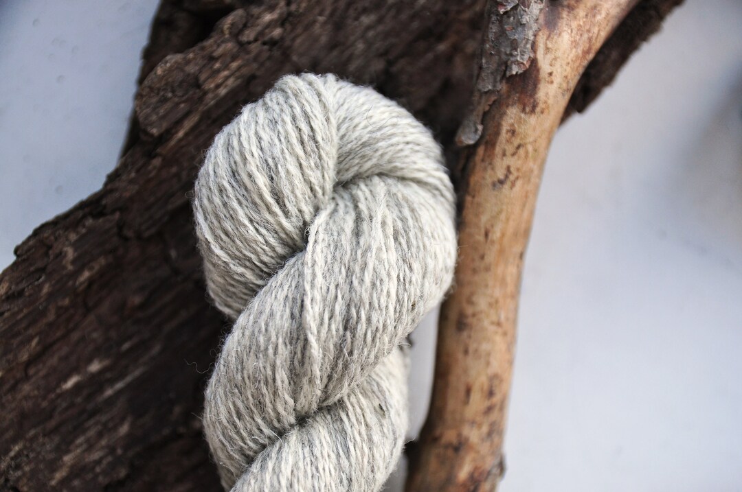 Light Grey Fingering Weight Wool Yarn for Tablet Weaving, Knitting ...