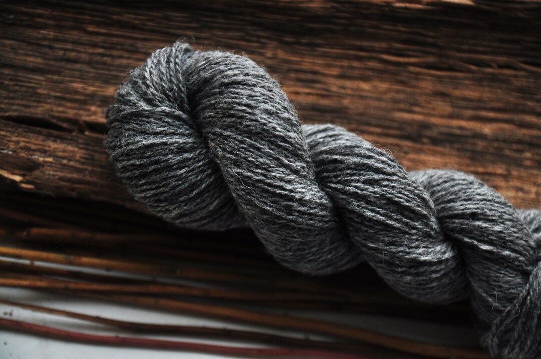 Undyed Dark Grey Knitting Yarn - Etsy