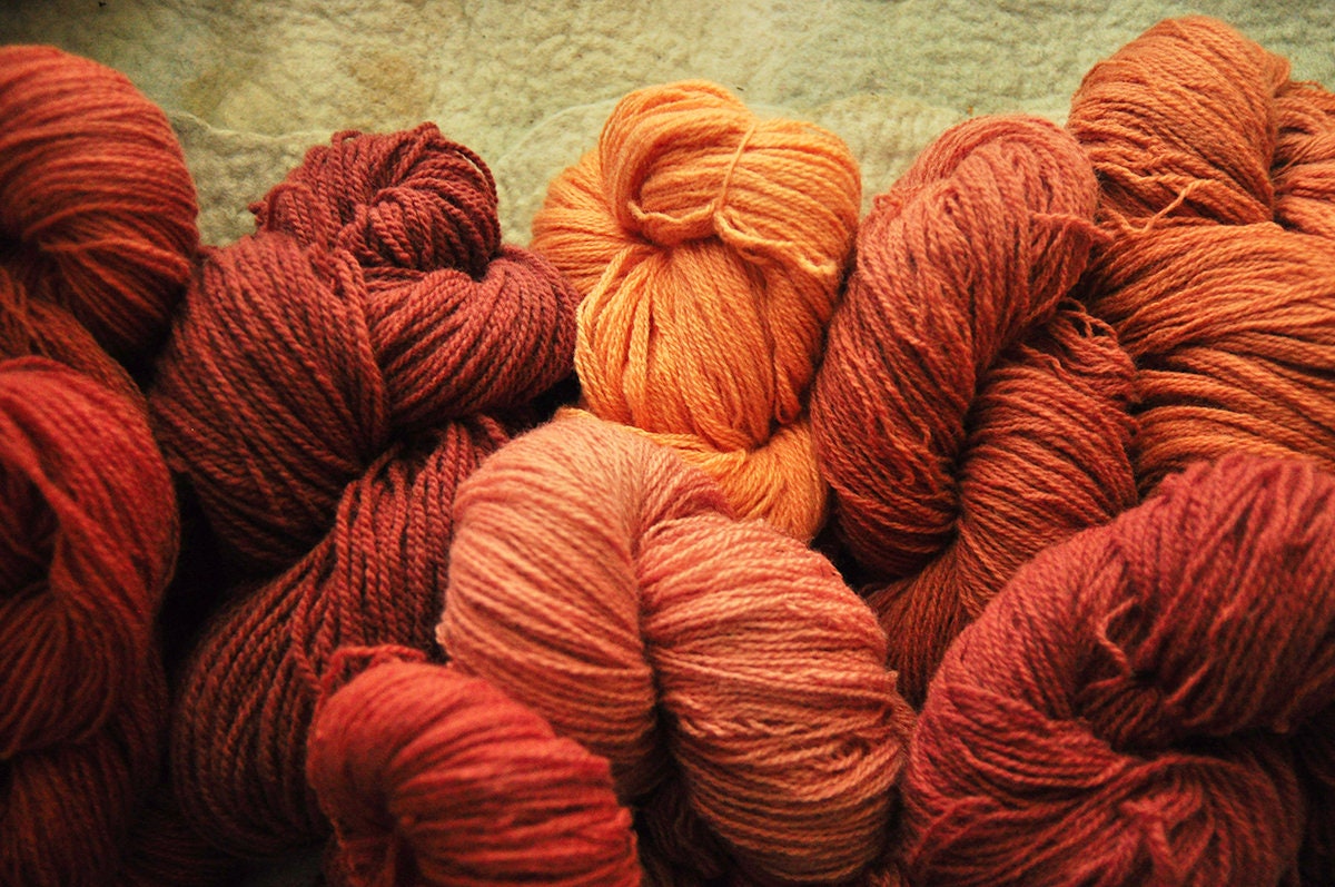 Red Purple and Pink Yarn Surprise Mystery Box Full of Plant Dyed Mini ...