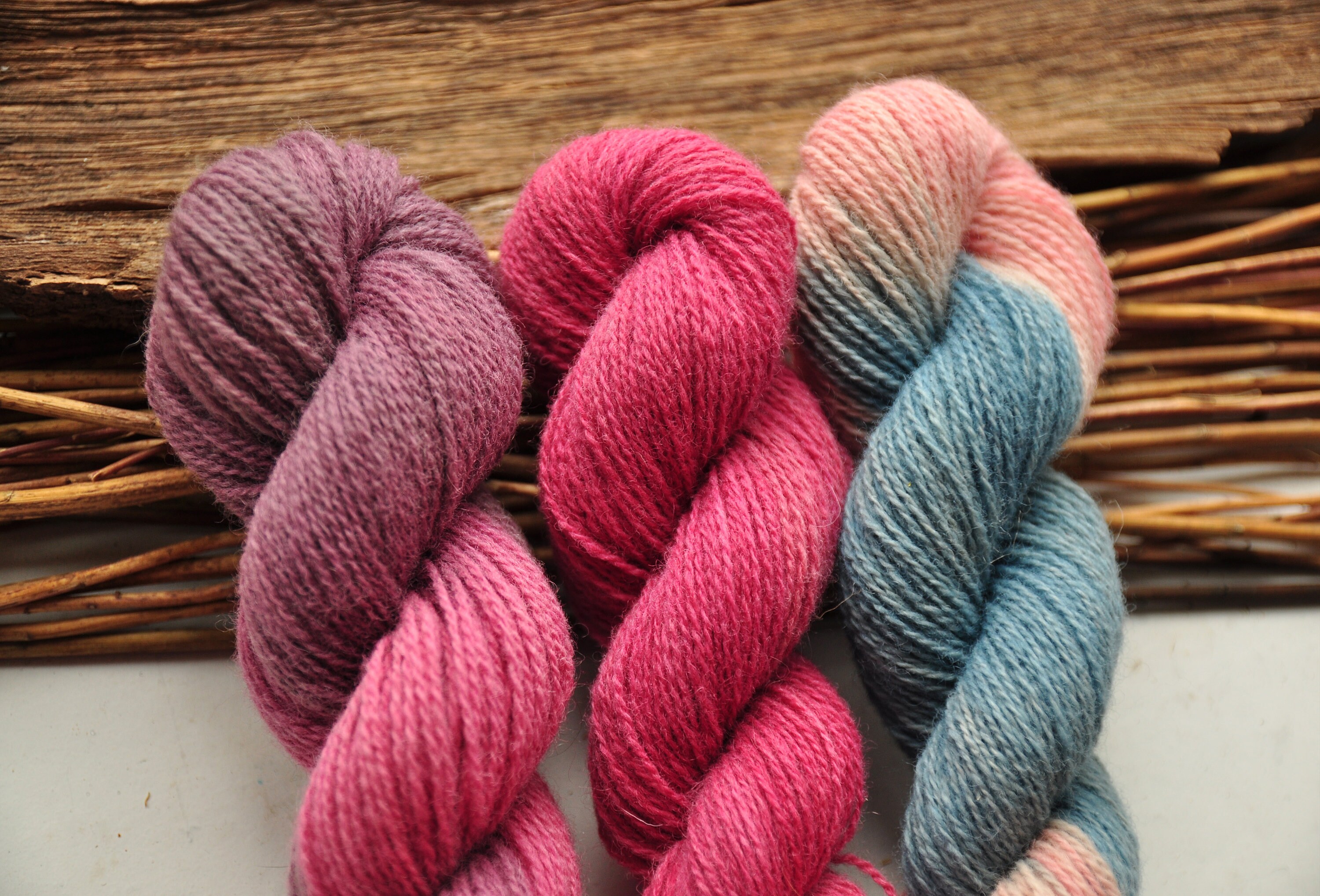 Plant Dyed Wool Yarn Pack In Bright Purple Fuschia | Etsy