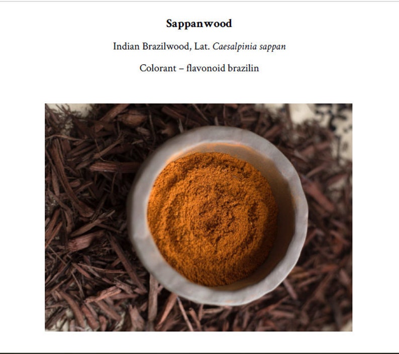 Sappanwood Natural Dyeing Instructions Scouring Wool and | Etsy