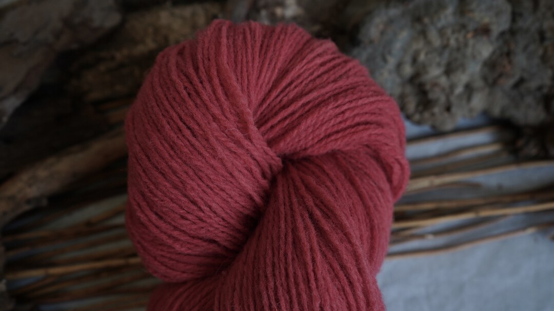 Naturally Dyed Red Worsted Wool Yarn Suitable for Tablet Weaving ...
