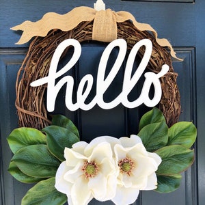 Magnolia Wreath Farmhouse Wreath Farmhouse Decor Magnolia - Etsy