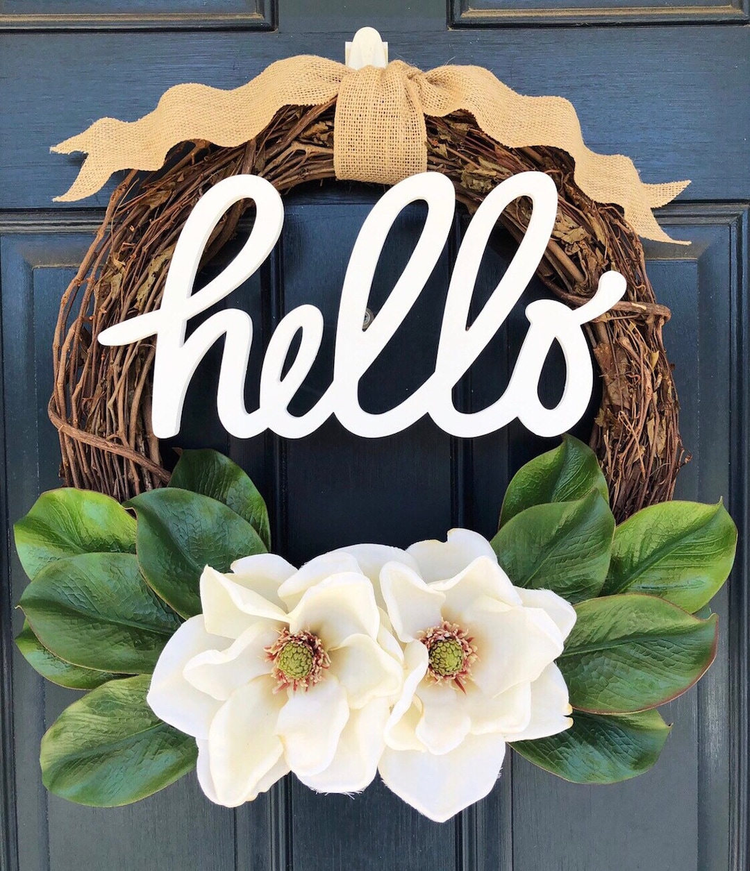 Magnolia Wreath Farmhouse Wreath Farmhouse Decor Magnolia - Etsy
