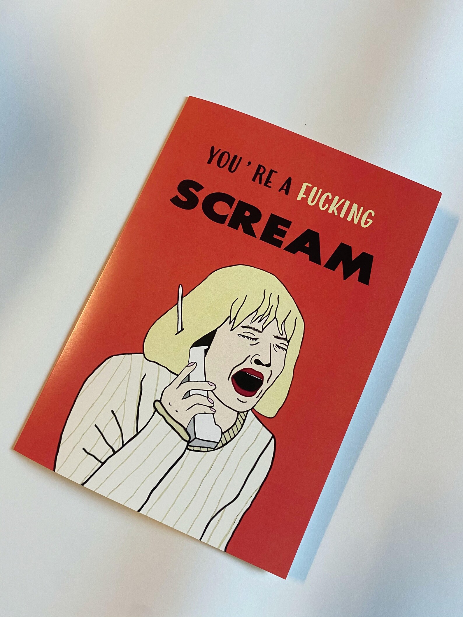 You're a Fng Scream / Funny SCREAM Birthday Card A5 / Drew Barrymore - Etsy