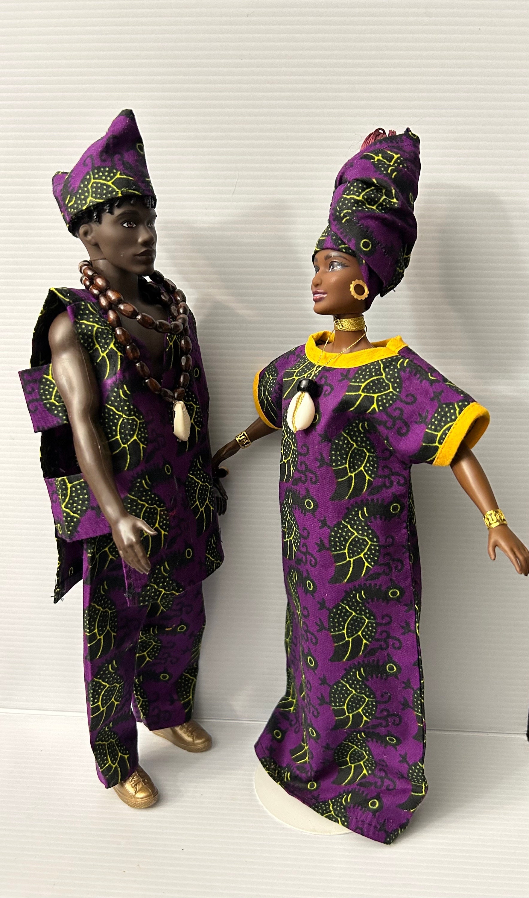 African American Authentic Fashionistas Barbie /ken Doll (re-clothed ...