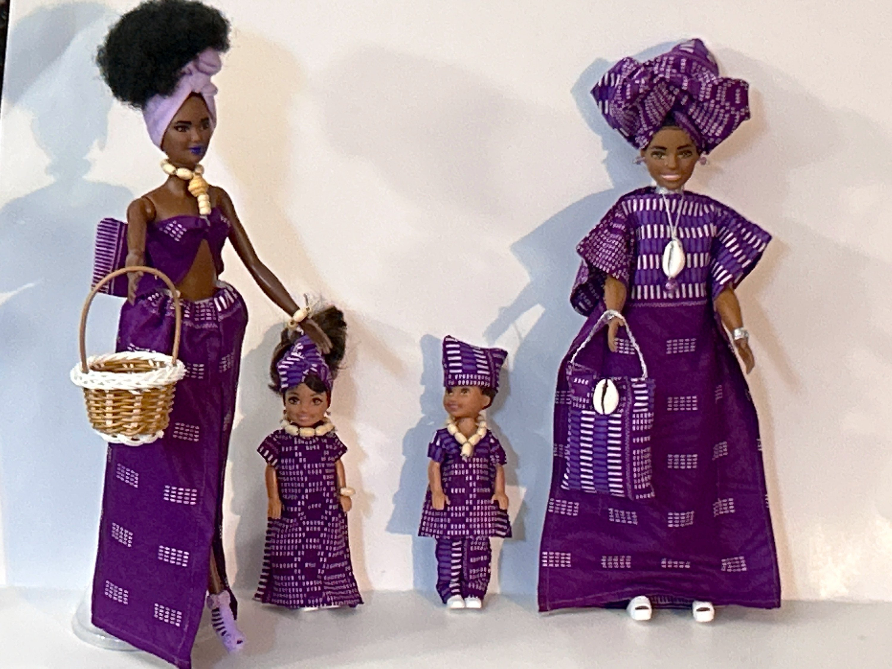 African American Fashionistas Barbie Doll – Authentic Royal Fabric ...