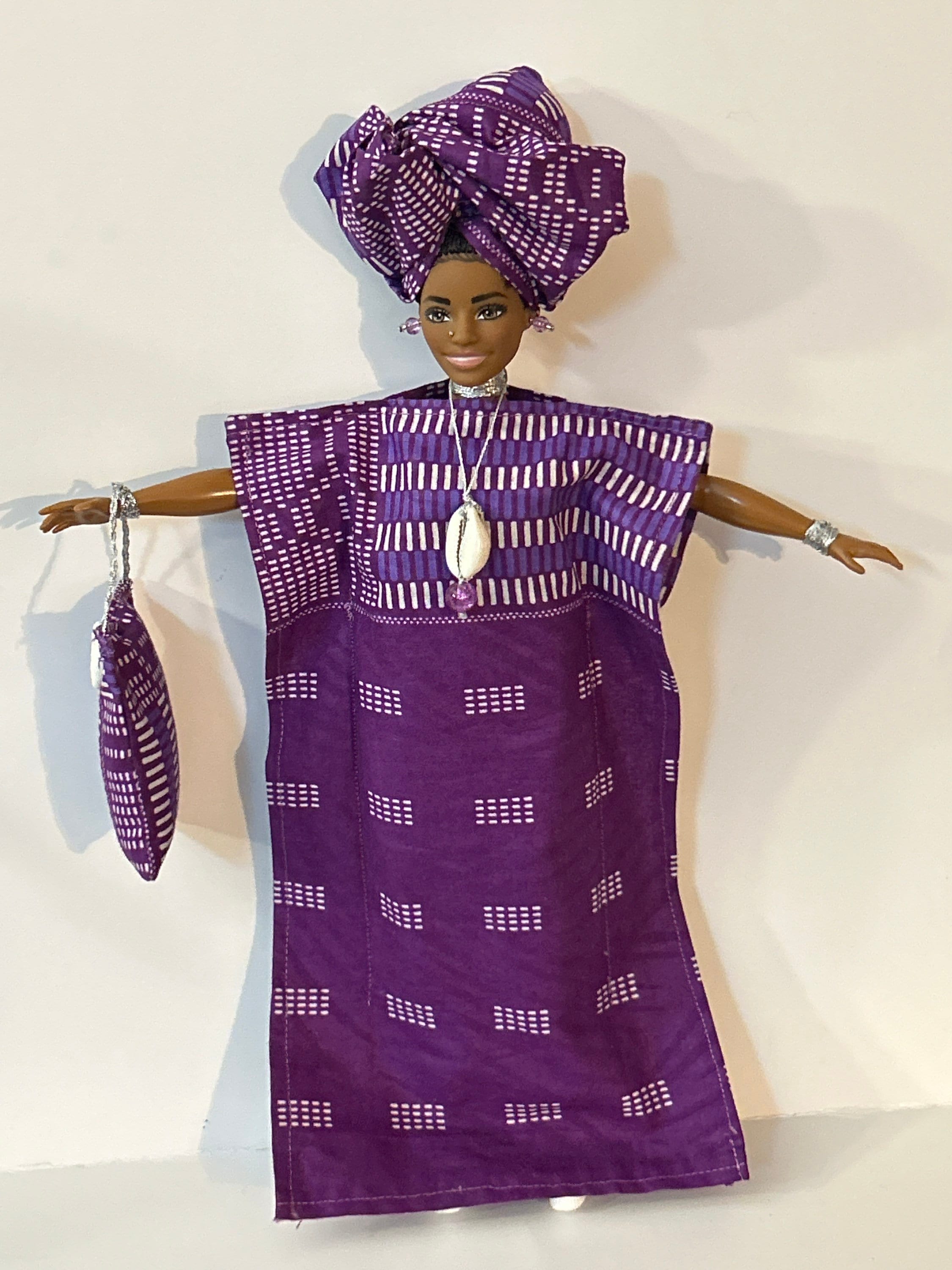 African American Fashionistas Barbie Doll – Authentic Royal Fabric ...