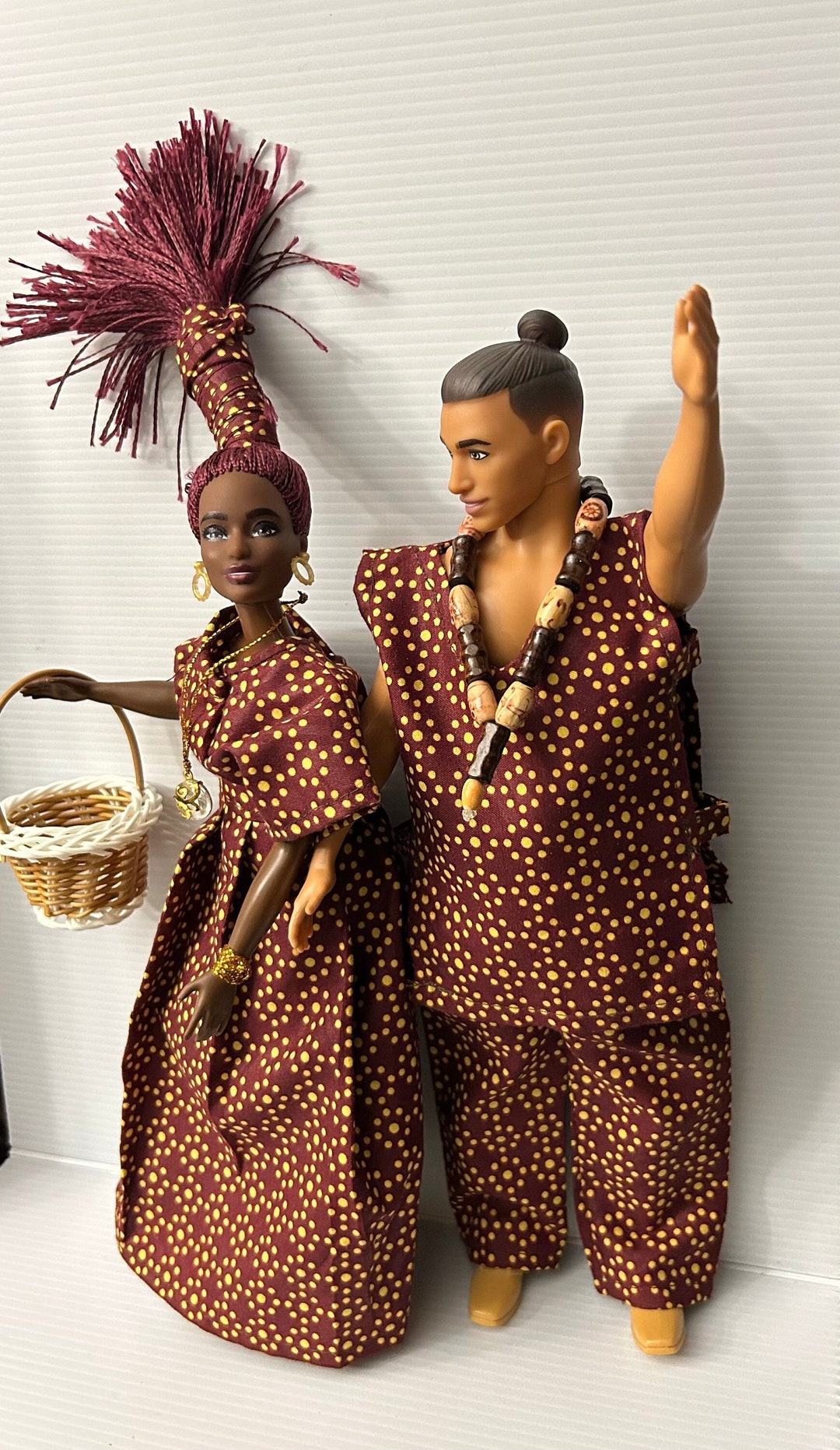 Re-clothed African American Fashion Dolls – African Print Outfit - Etsy