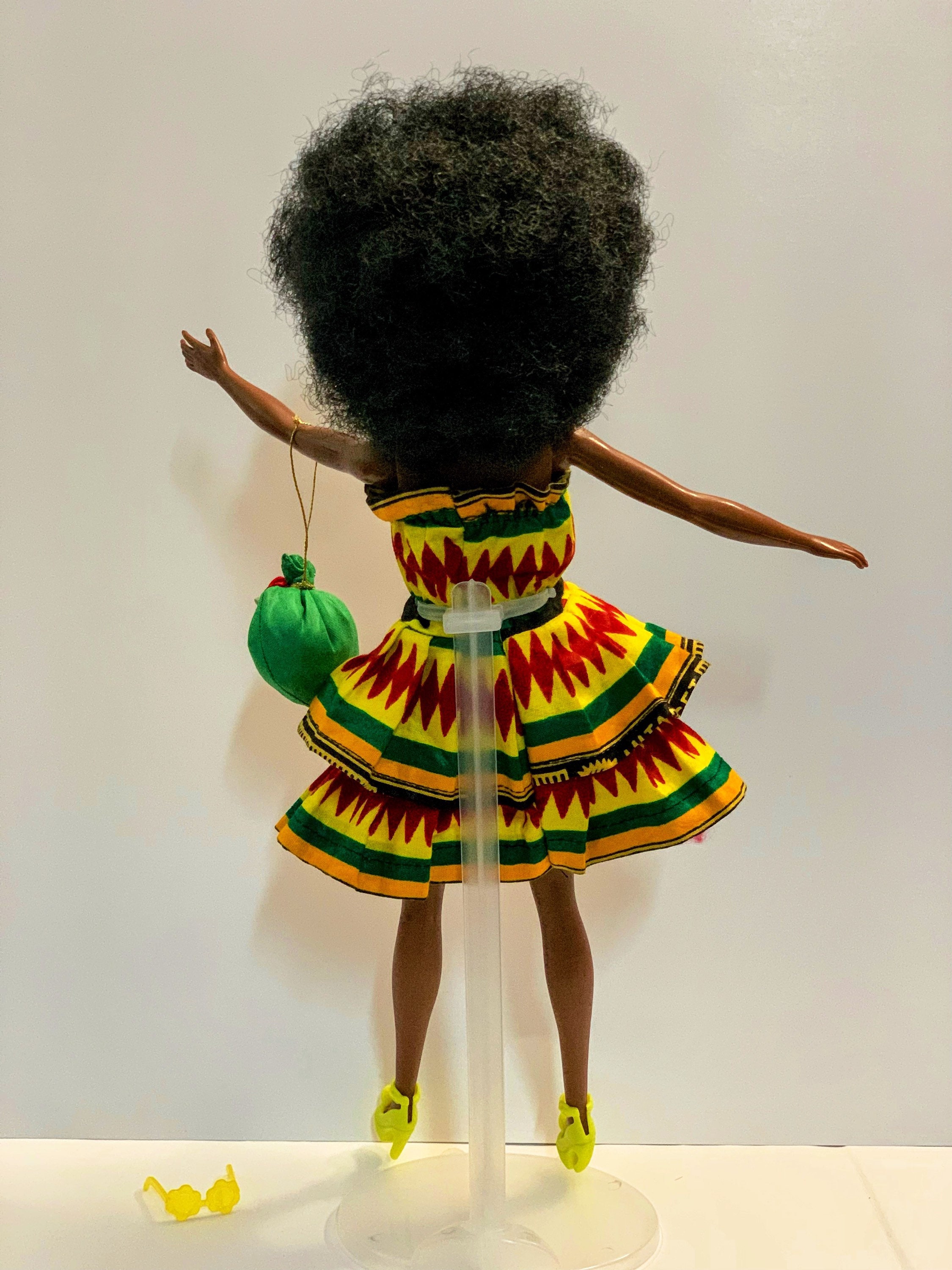 My African American Original Barbie Blue Lips Authentic African Fabric ...