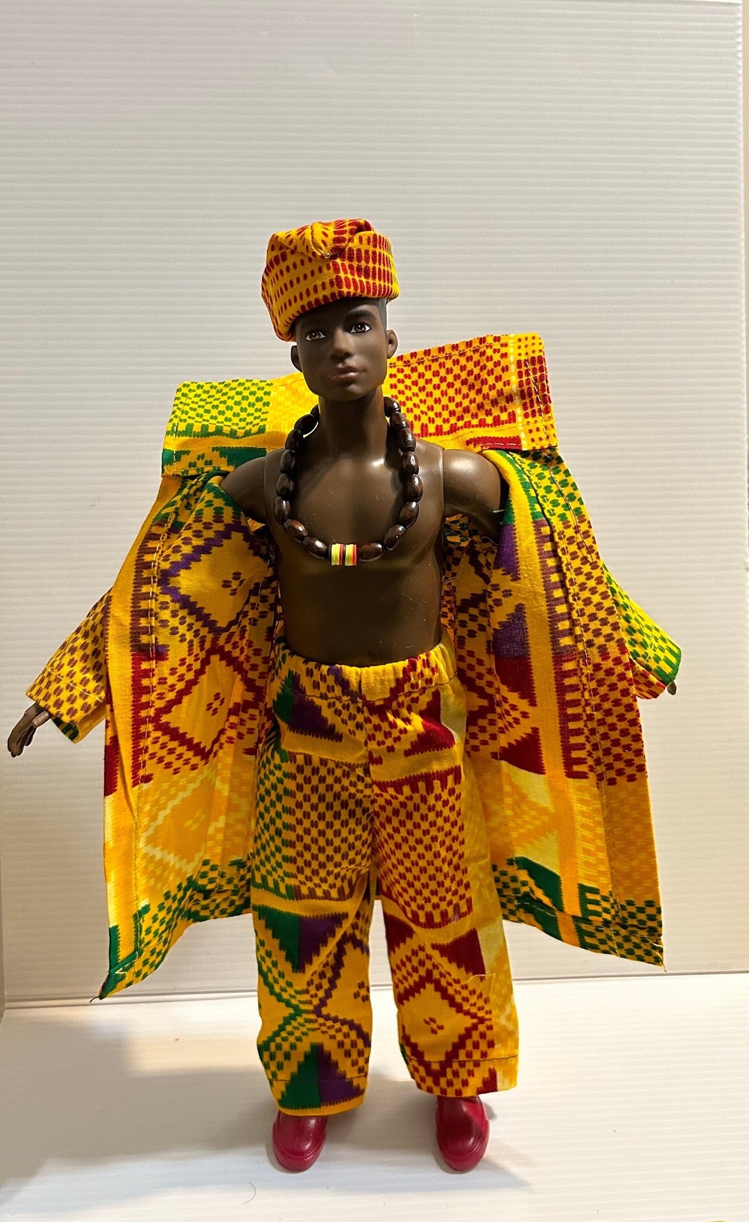 Handsome Barbie Ken Doll - African Attire - Dark Skin Ken - Authentic ...