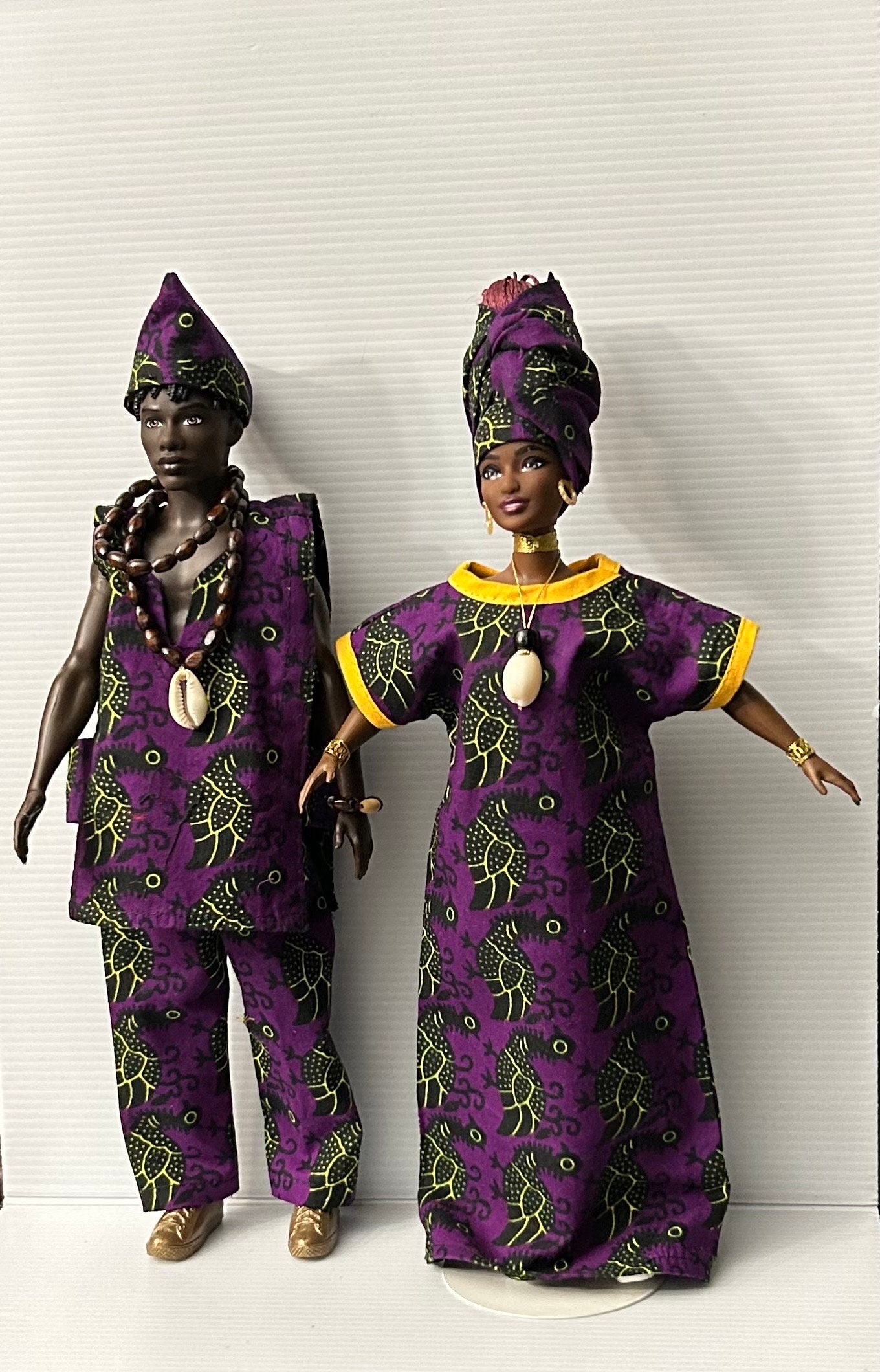 African American Authentic Fashionistas Barbie /ken Doll (re-clothed ...