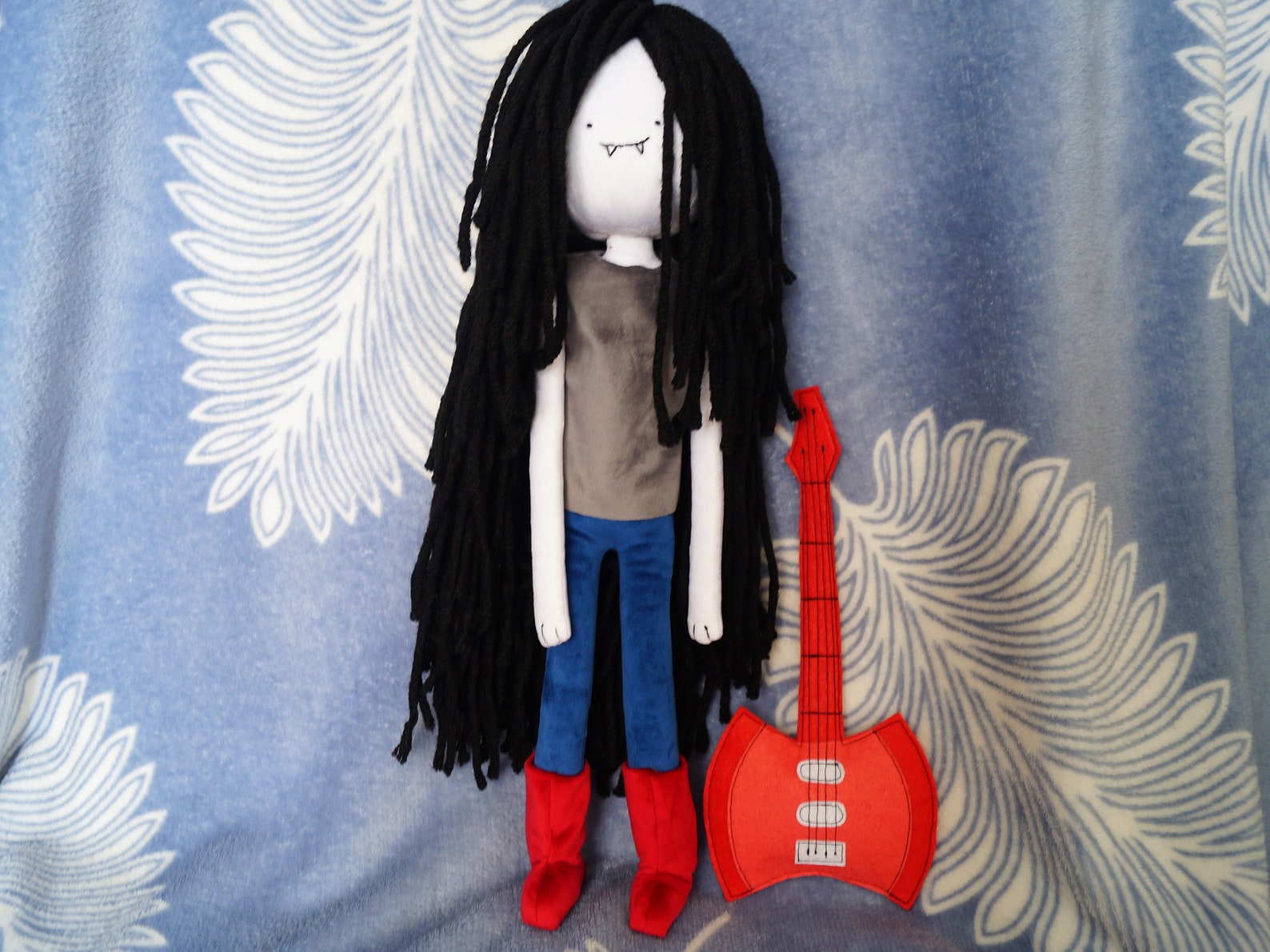 Marceline With Luxurious Hair 17 ″ Plush Doll Handmade Fabric Doll ...