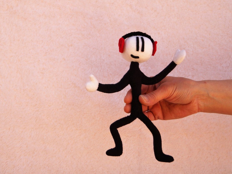 Henry Stickmin 9" Toy on a Wire Frame, With Headphones ( Inofficial ...